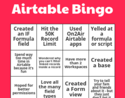 airtable bingo blog post | BuiltOnAir